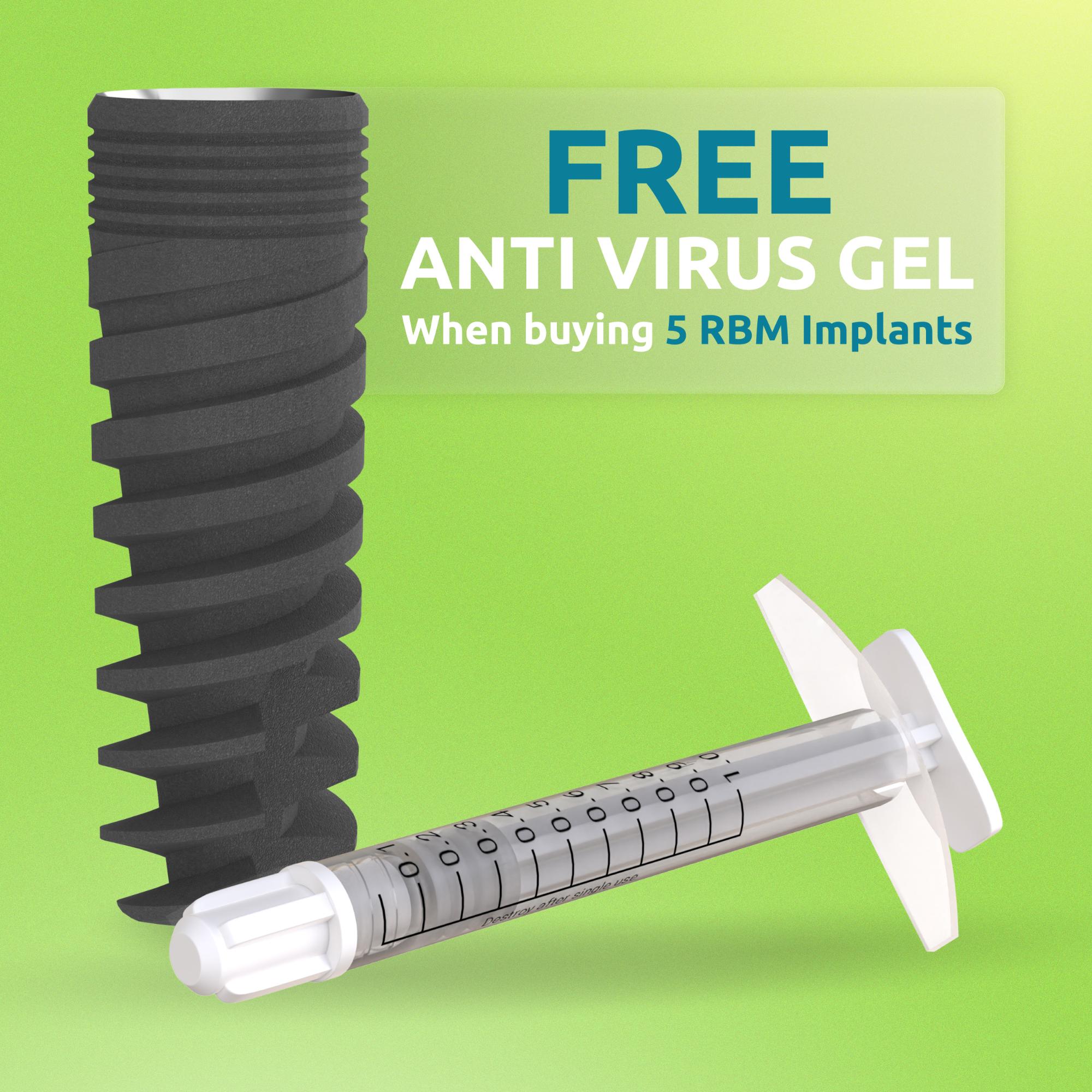 RBM Dental Spiral Implant and Prosthetic Internal Hex Implantation Set