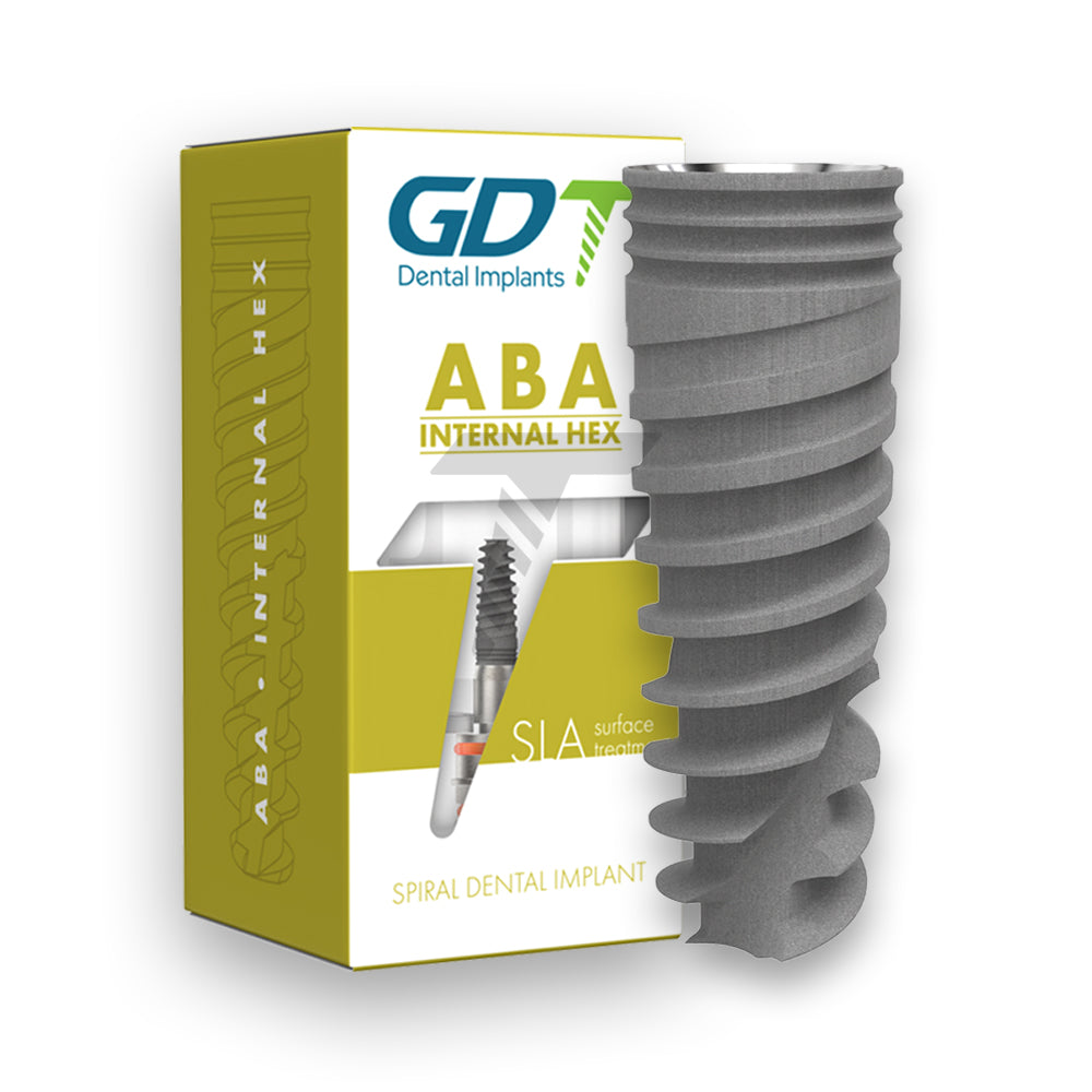ABA - Titanium Spiral Implant, Internal Hex Connection SLA Surface ...