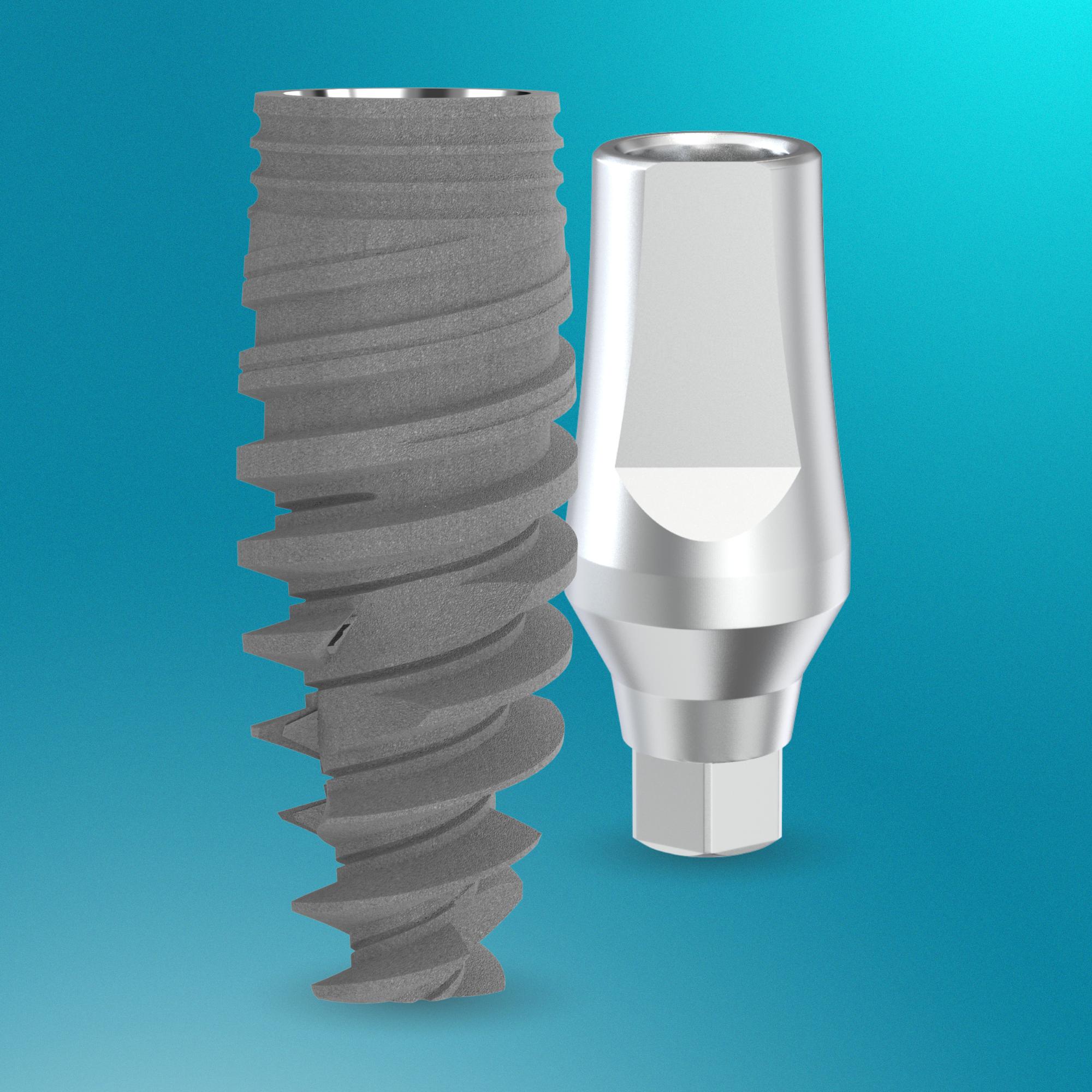Conical Connection Dental Implant & Straight Abutment RP