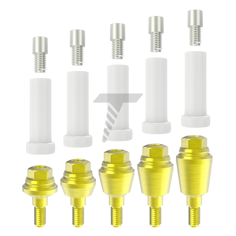 Straight Multi Unit 1.4 Abutment Plastic Sleeve Set