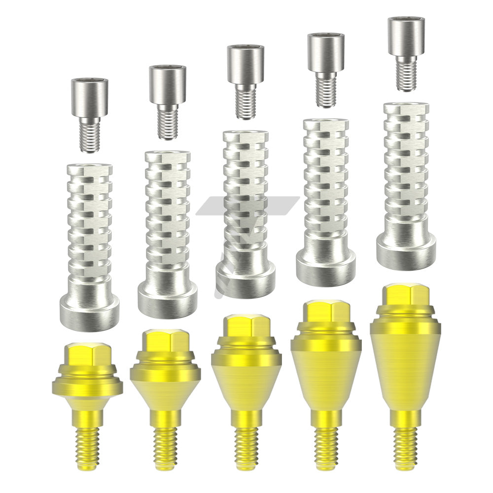 Straight Multi Unit 1.4 Titanium Sleeve Set Slim Platform