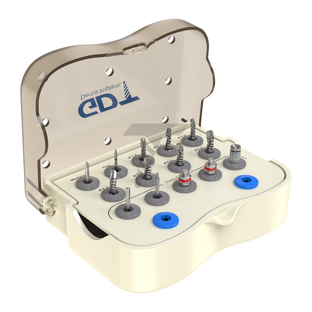Mini Surgical Kit Box - 15 Parts (With Wrench) | GDT Implants