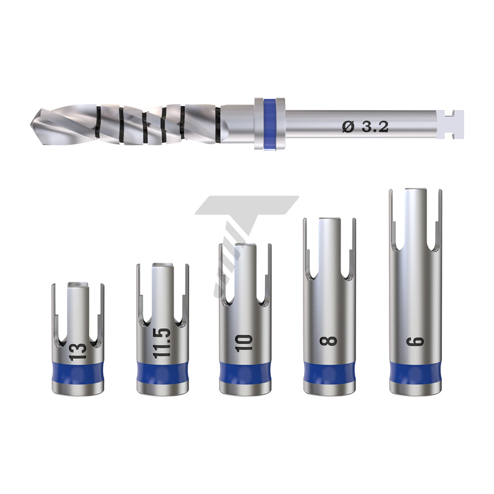 Precision Drilling: Drill Ø3.2 with Stoppers Set | GDT Implants
