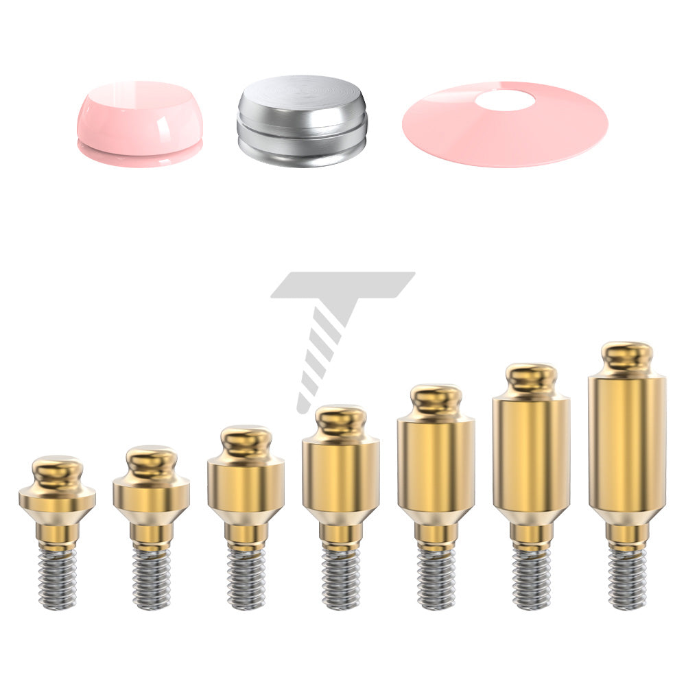 Straight GdtLoc Dental Abutment Attachment Soft Set | GDT Implants