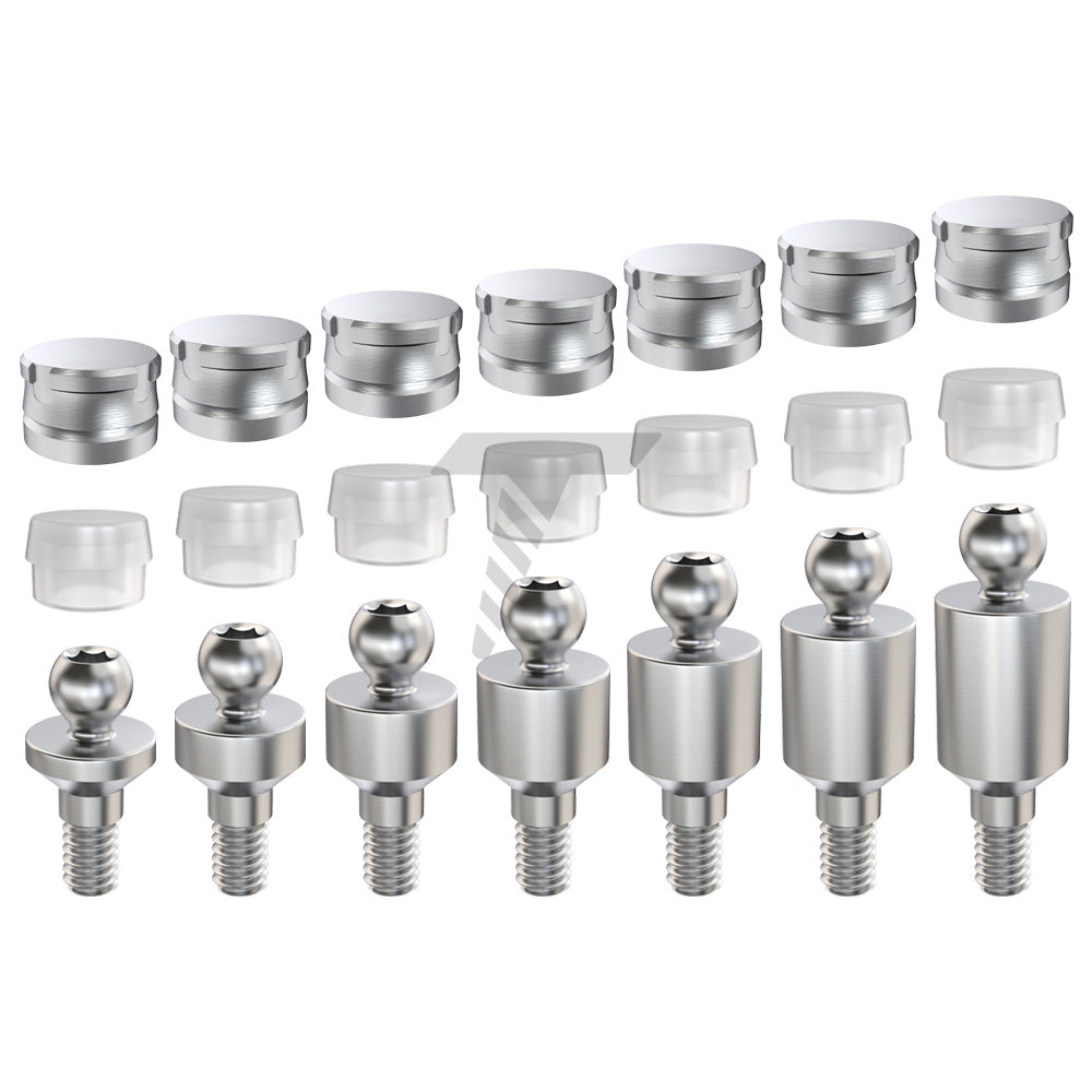 Straight Ball Attachment - Titanium Standard Set | GDT Implants