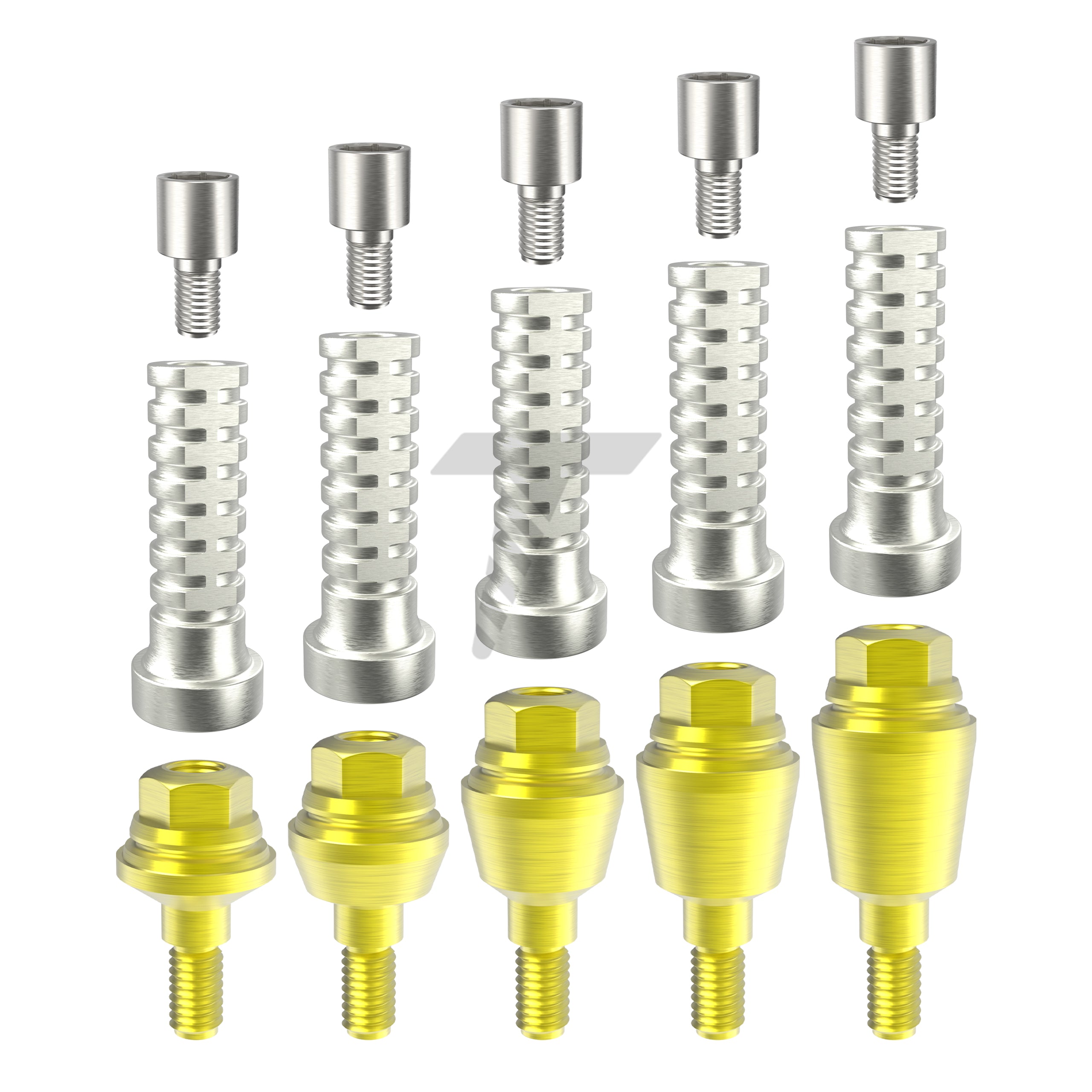 Straight Multi Unit 1.4 Abutment Titanium Sleeve Set